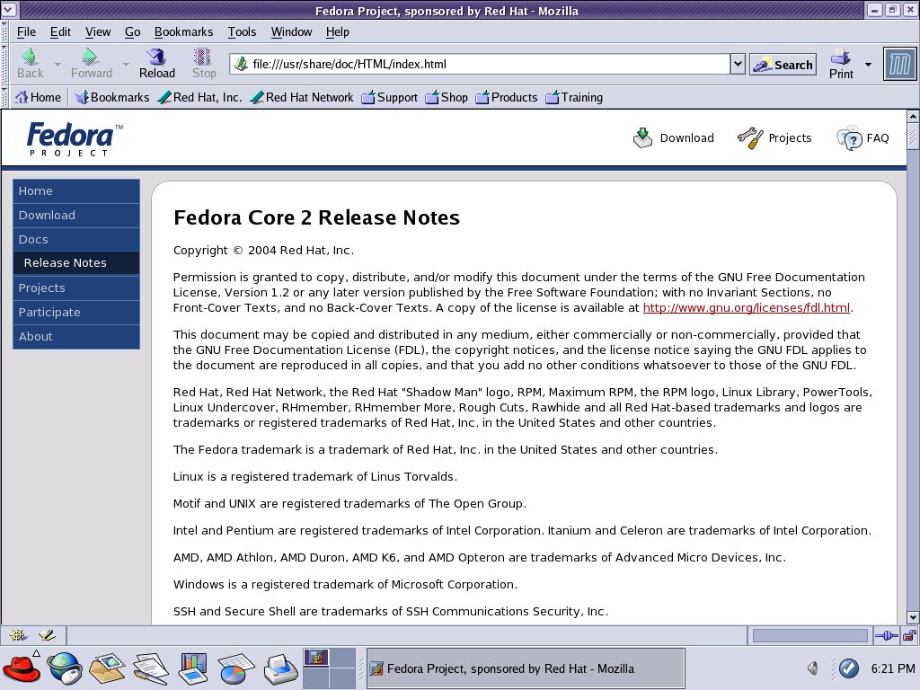 Fedora Core 2