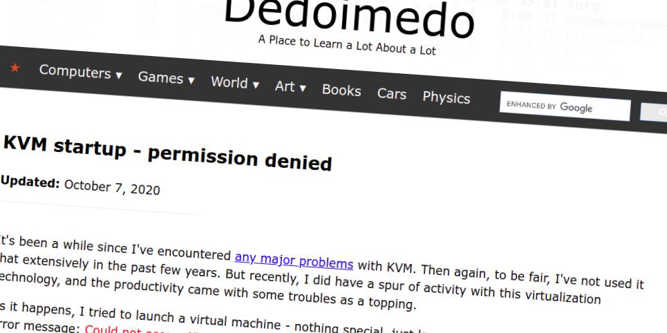KVM startup - permission denied