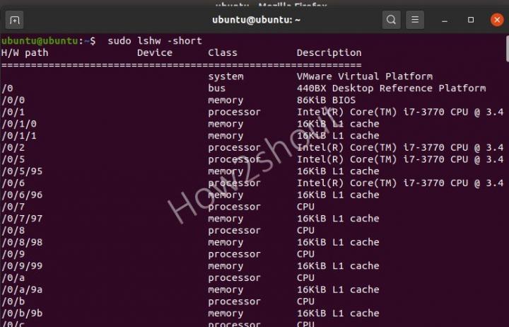 List of Commands to get Linux system info using terminal