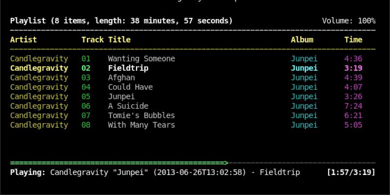 ncmpcpp - featureful ncurses based MPD client inspired by ncmpc
