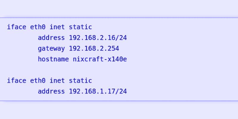 How to configure static IP address on Alpine Linux