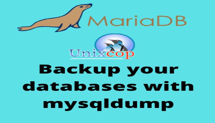 Backup your databases with mysqldump