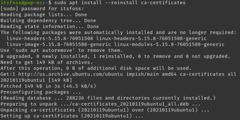 Troubleshooting Unacceptable TLS certificate Error in Linux