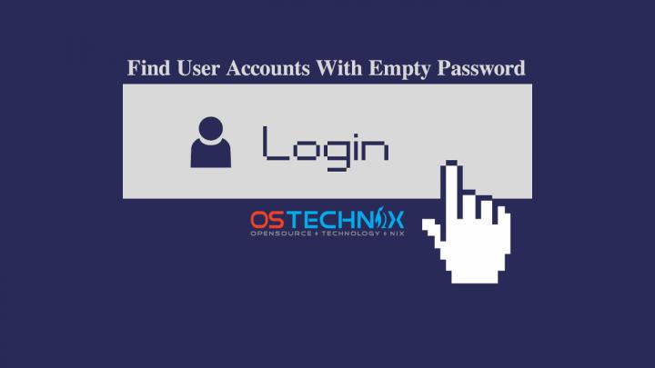 Find User Accounts With Empty Password In Linux