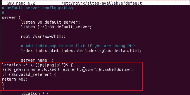 How to Block Image Hotlinking in Nginx Web Server