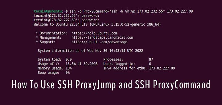 How to Connect Remote Linux via SSH ProxyJump and ProxyCommand