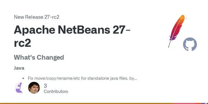 Apache NetBeans IDE 27-rc2 released